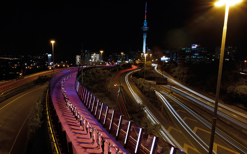 Auckland's Pink Path Lit Up For Pride - Gay Nation