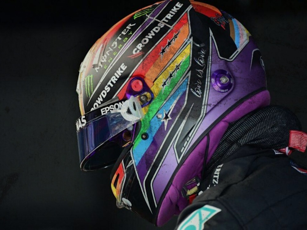 Lewis Hamilton To Continue Wearing Progress Pride Flag Helmet During ...